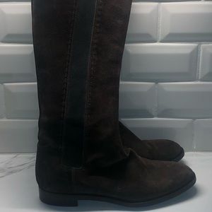Yves Saint Laurent | Shoes | Yves Saint Laurent Brown Suede Riding Boot ...